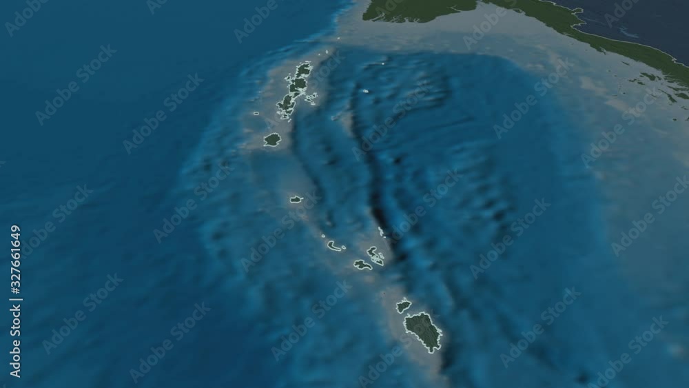 Andaman and Nicobar, union territory with its capital, zoomed and ...