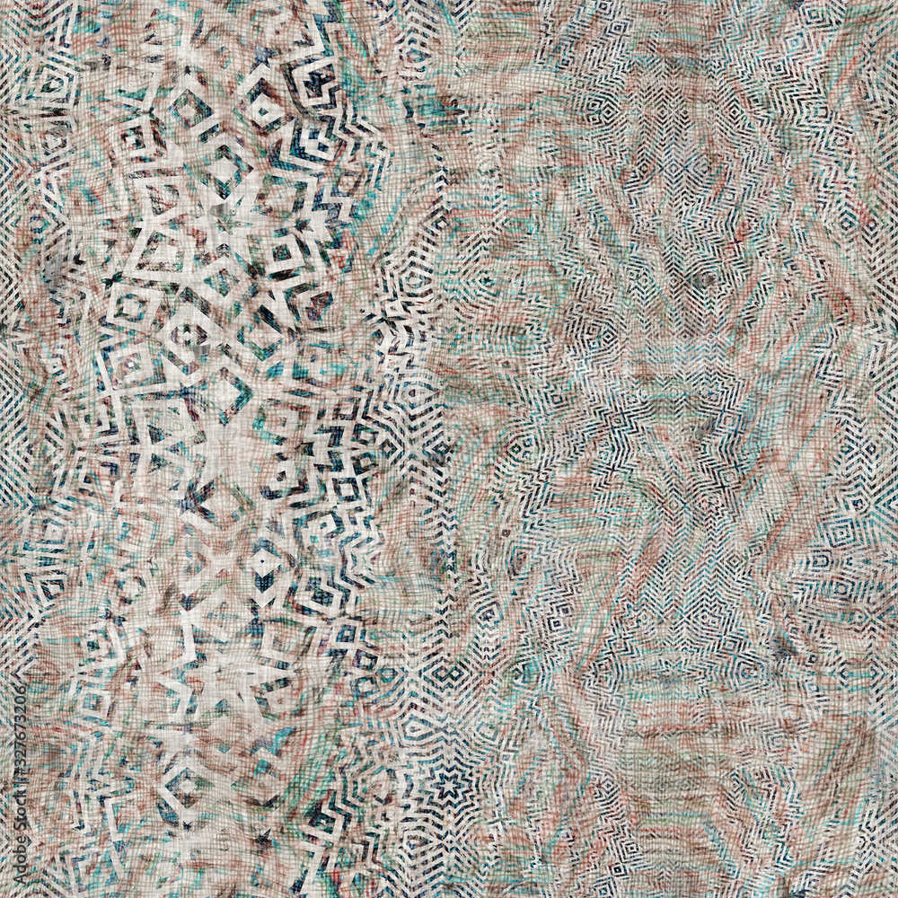 Seamless mixed media collage design in old aged worn look. Variable ...