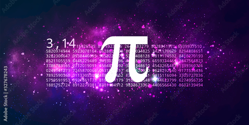 Pi day. Science Space Illustration. Iinfinitely concept Stock Vector ...