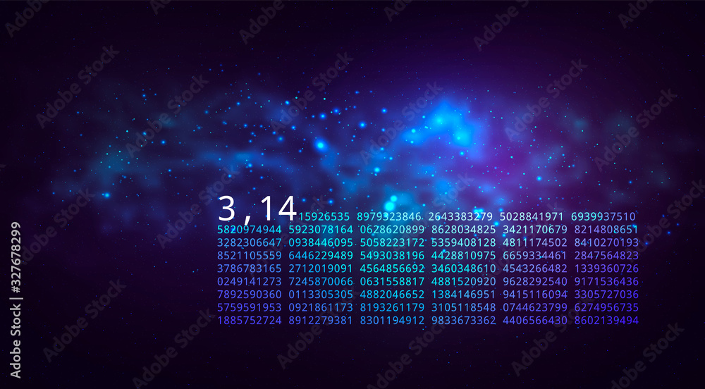Pi day. Science Space Illustration. Iinfinitely concept Stock Vector ...