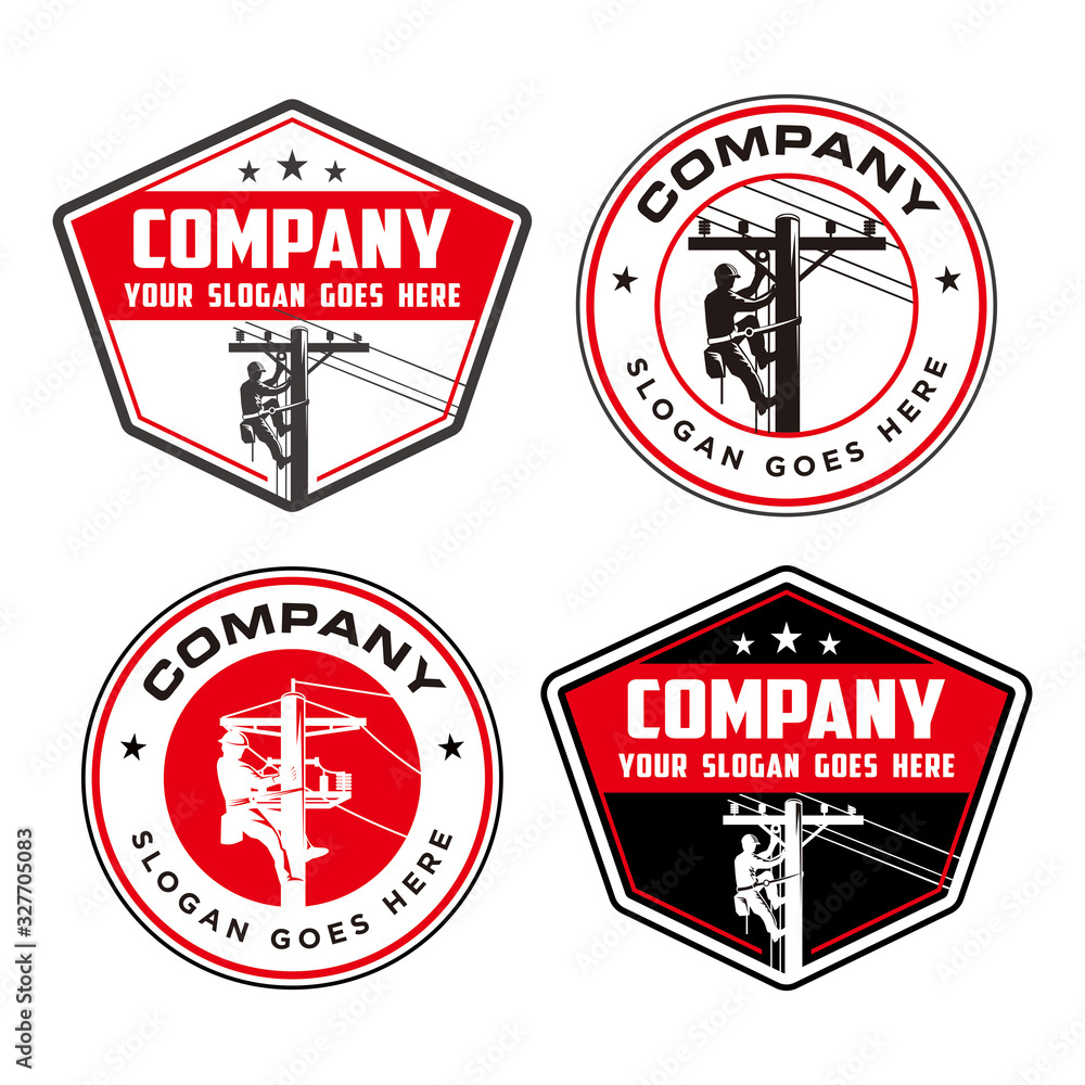 Lineman Logo Stock Vector | Adobe Stock