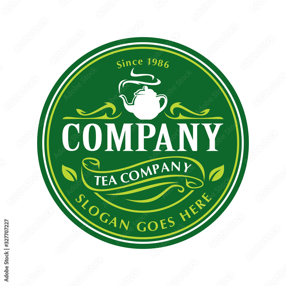 Tea Shop Logo Stock Vector | Adobe Stock