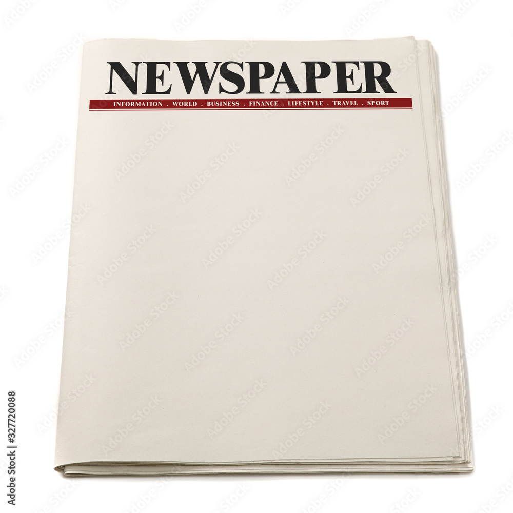 Mockup of Business Newspaper blank with empty space for news text ...