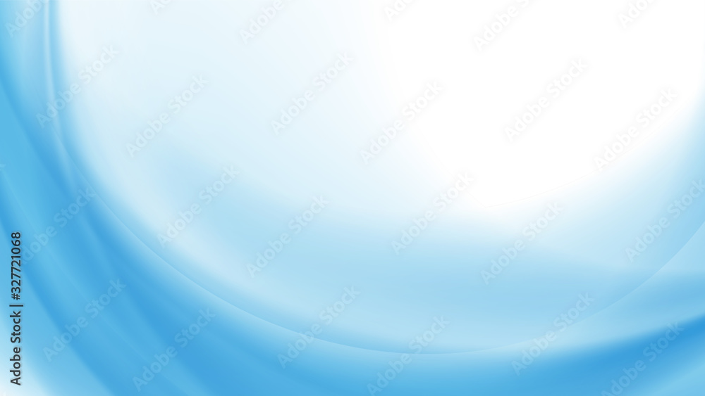 Abstract light blue background with smooth curves. Soft blue wavy ...