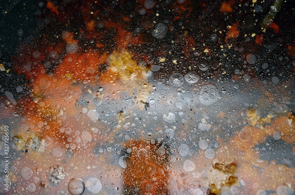 drops of fat and oil, background and abstract texture Stock Photo ...