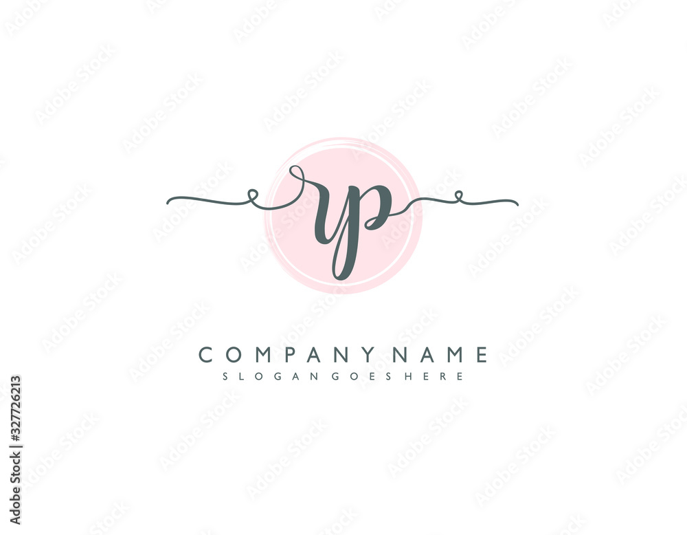RP initial letter elegant handwriting logo collection Stock Vector ...