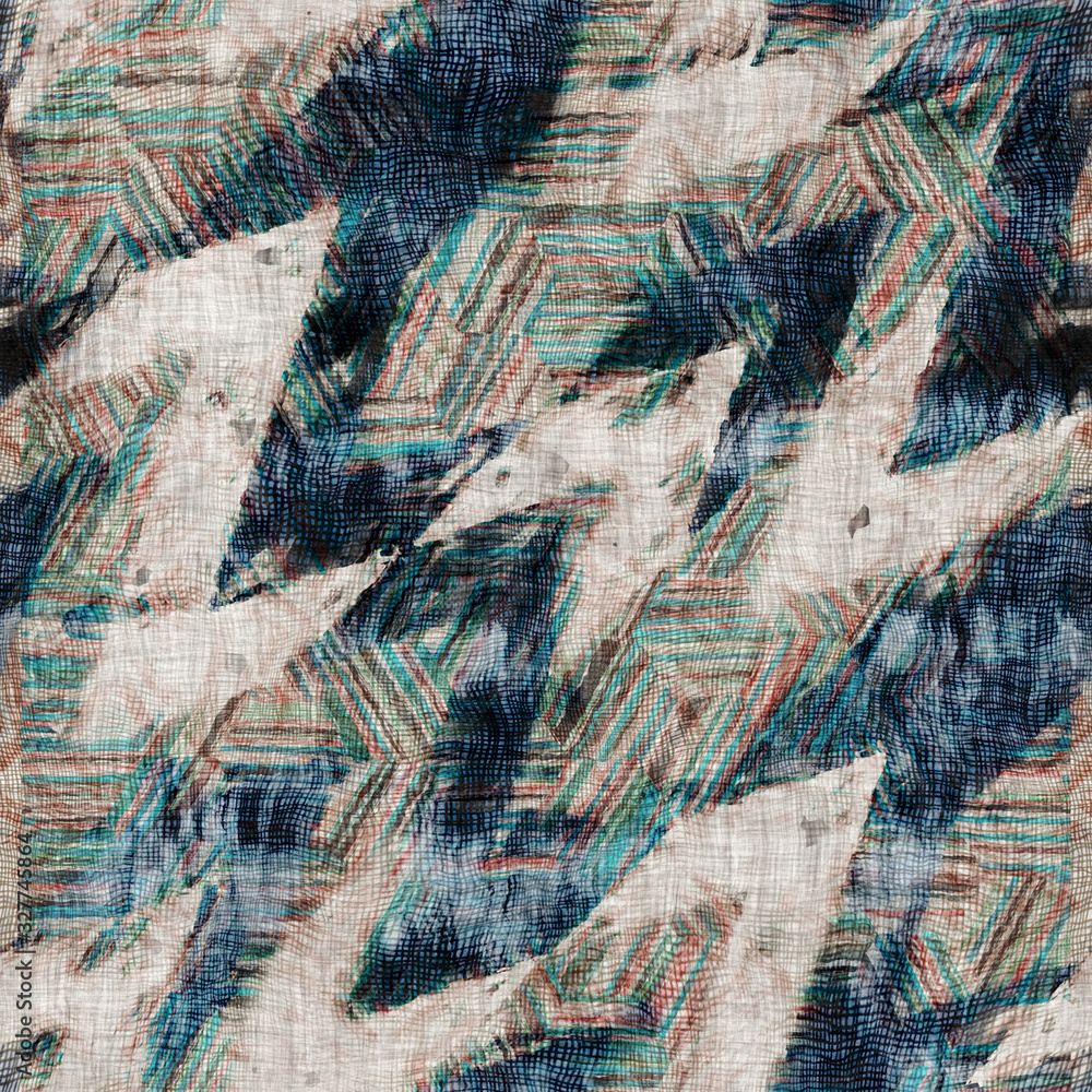 Seamless mixed media collage design in old aged worn look. Dynamic ...