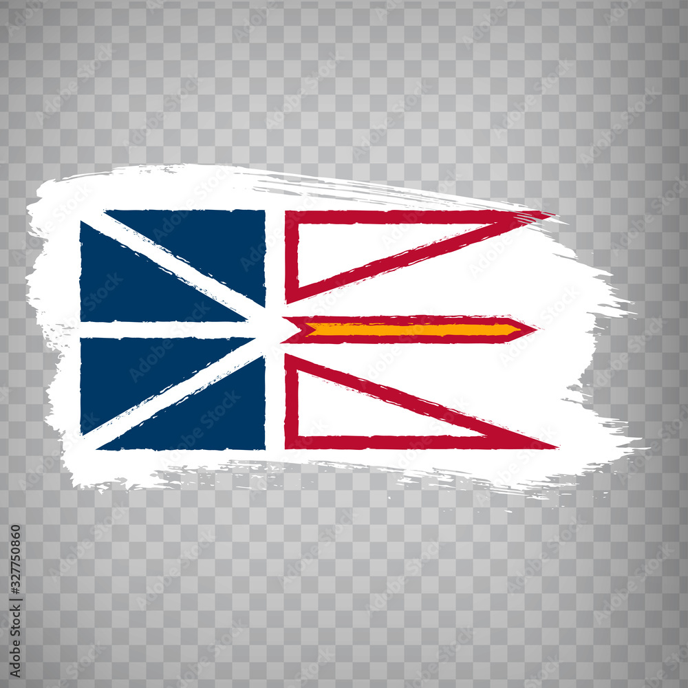 Flag of Newfoundland and Labrador brush strokes. Flag Newfoundland and ...