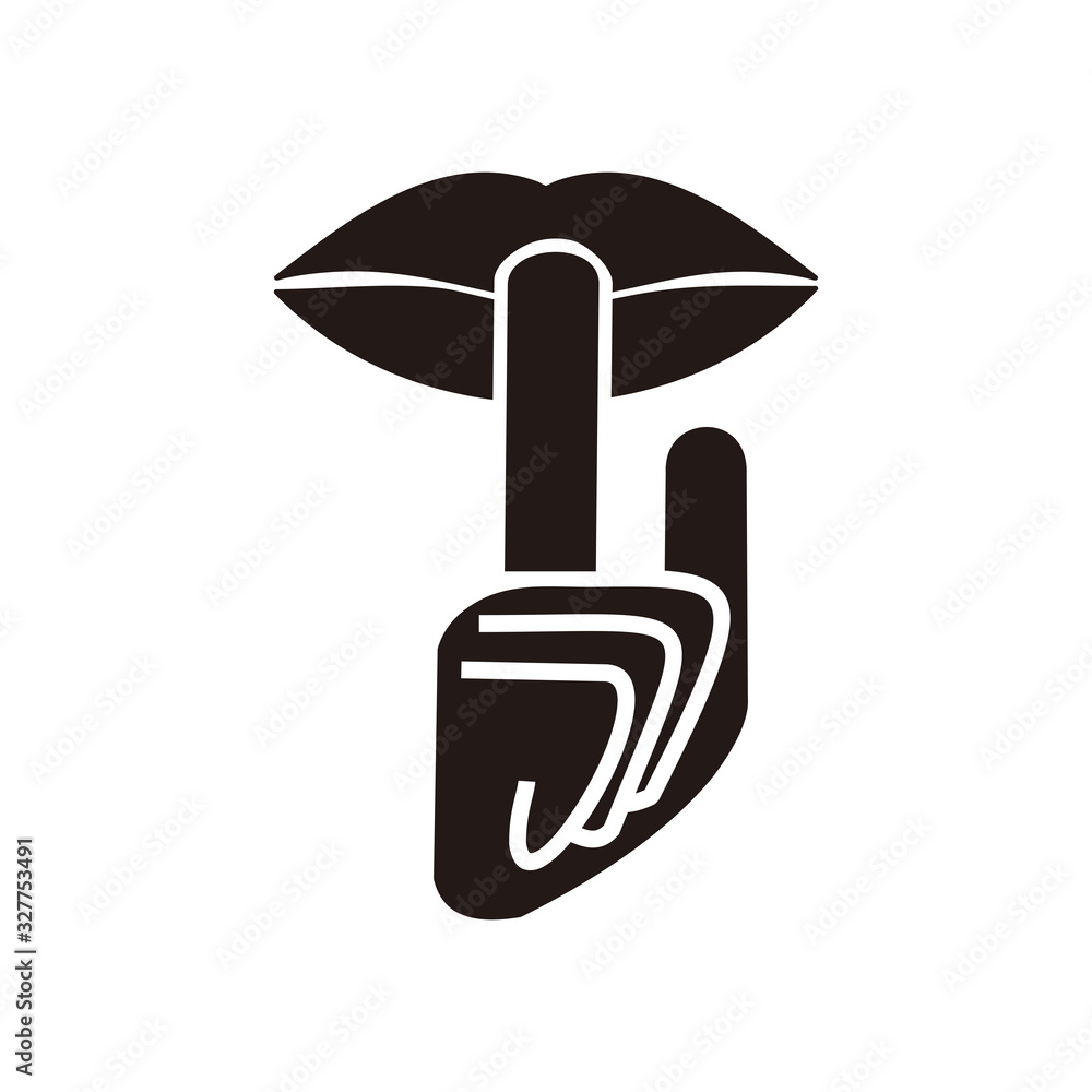 keep silence icon vector illustration symbol Stock Vector | Adobe Stock