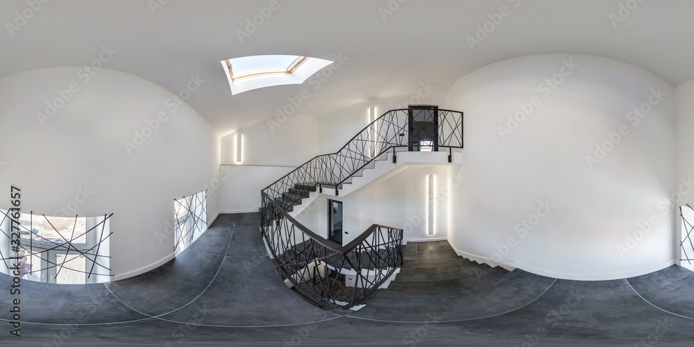 Foto de white emergency and evacuation exit spiral stair in up ladder ...