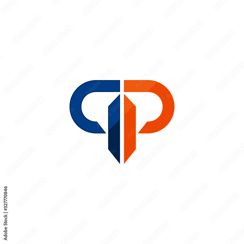 Letter PP Logo Design isolated on white background Stock Vector | Adobe ...