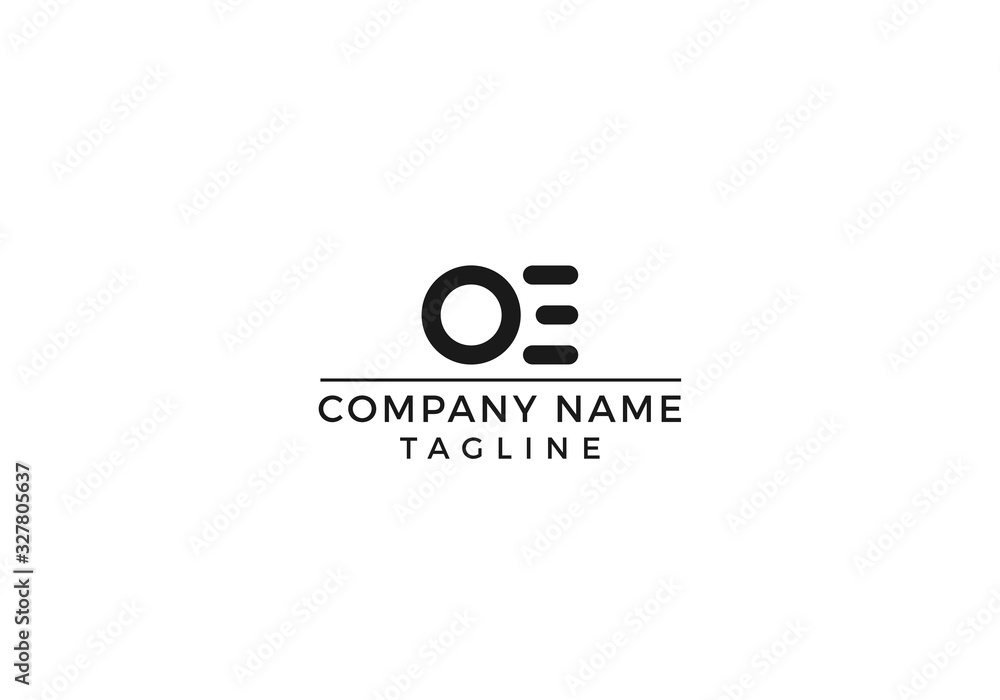 O E OE logo abstract letter initial based icon graphic design in vector ...