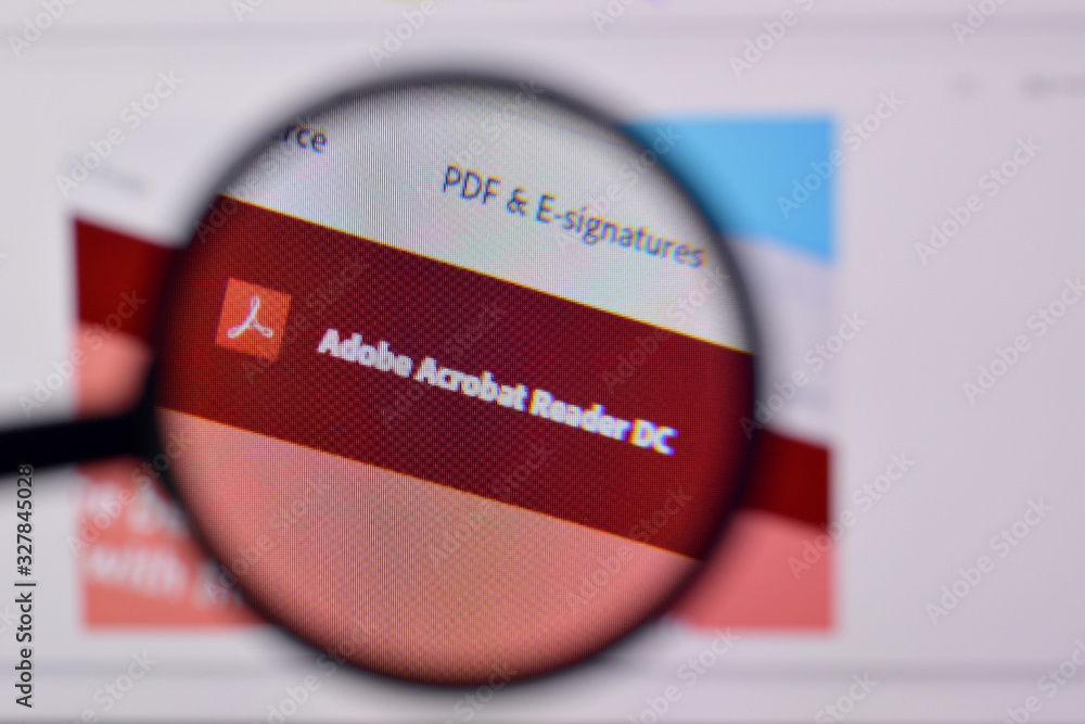 Web page of adobe acrobat reader product on official website on the ...