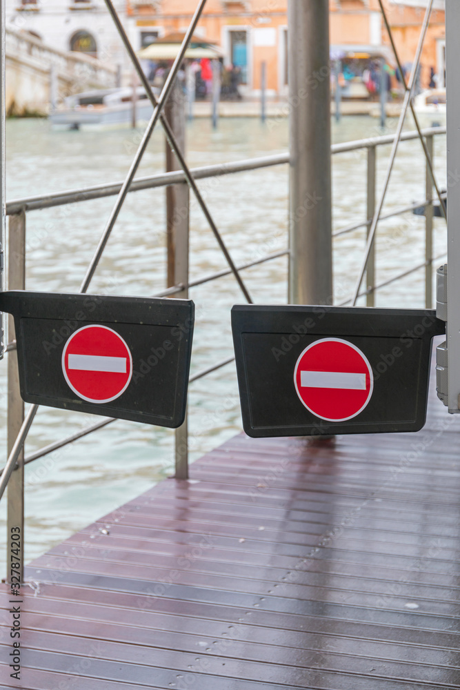 No Entry Sign Gate Stock Photo | Adobe Stock