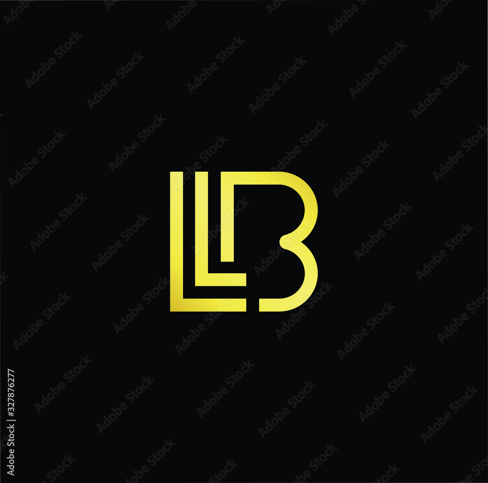 Initial based modern and minimal Logo. LB BL letter trendy fonts ...