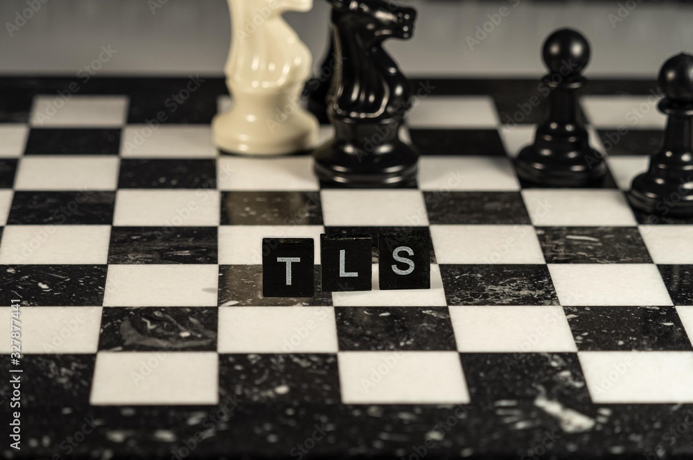 The acronym TLS for Transport Layer Security concept represented by ...