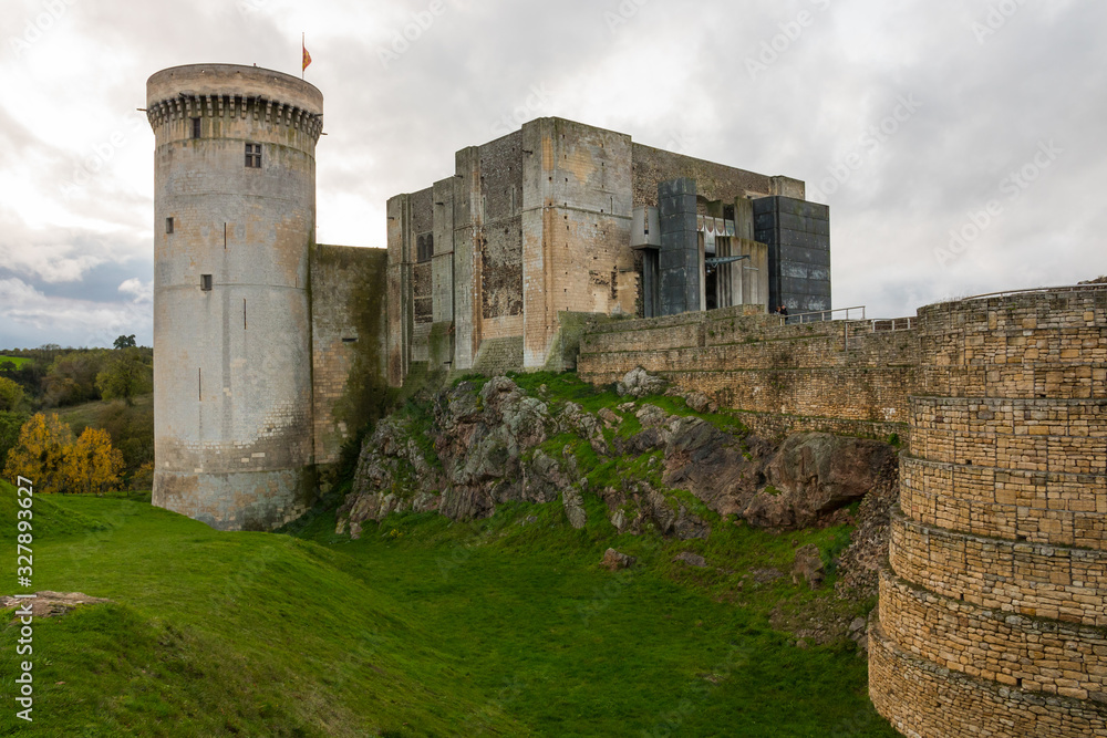 Falaise Castle (Chateau) dungeons, Falaise, Calvados, Normandy, France ...
