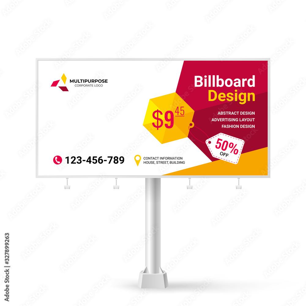 Stockvector Billboard sign, banner design ideas for outdoor advertising ...