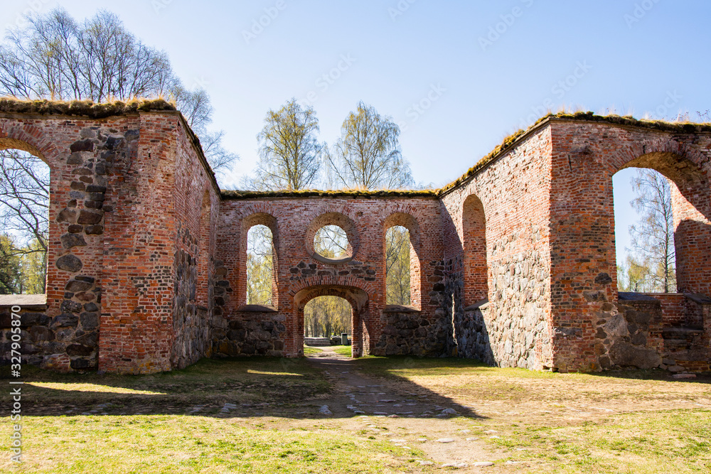 Ruins of Saint Mary's Church in Old Vaasa, Vaasa, Finland Stock Photo ...