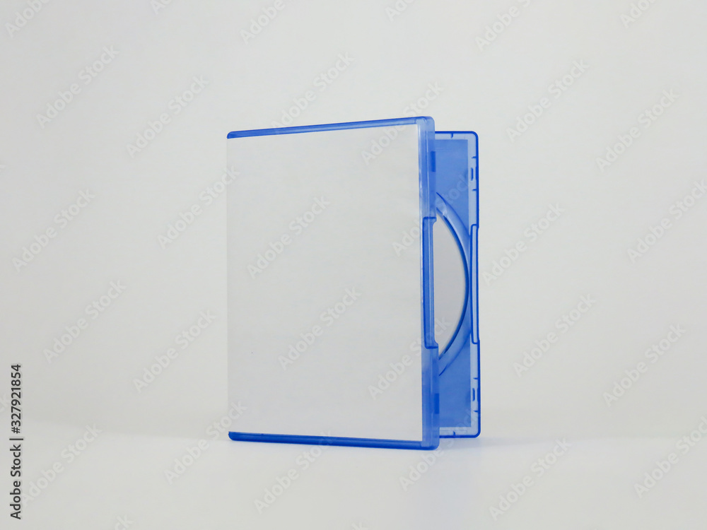 Blank Blu-ray Disc Case Isolated on white background. Blu Ray disc boxe ...