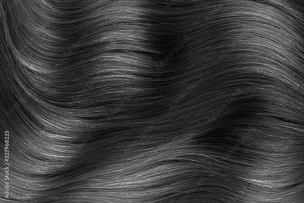 Shiny Black Hair Texture