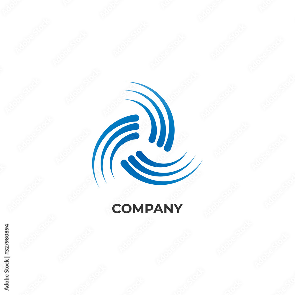 Blue vortex logo design template. Hurricane icon. Tornado logo concept ...