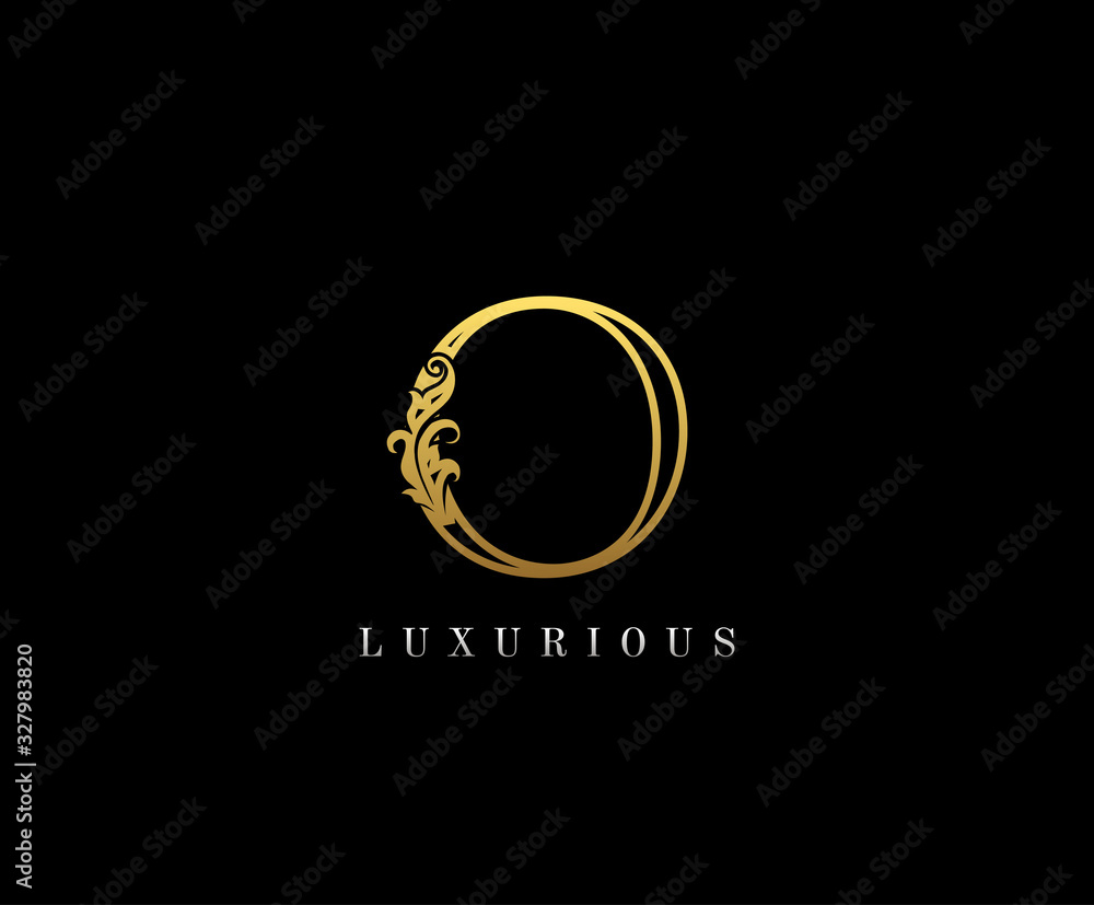 Gold Letter O Logo Icon . O Letter Design Vector with Golden Colors and ...