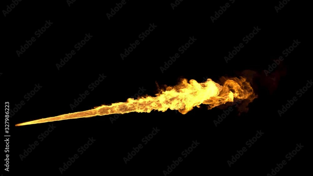 Vidéo Stock Realistic animation of a flame shooting out like a ...