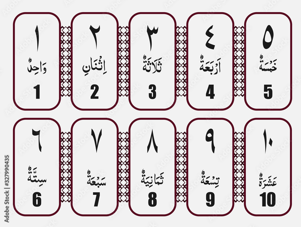Set of arabic numbers , vector Stock Vector | Adobe Stock