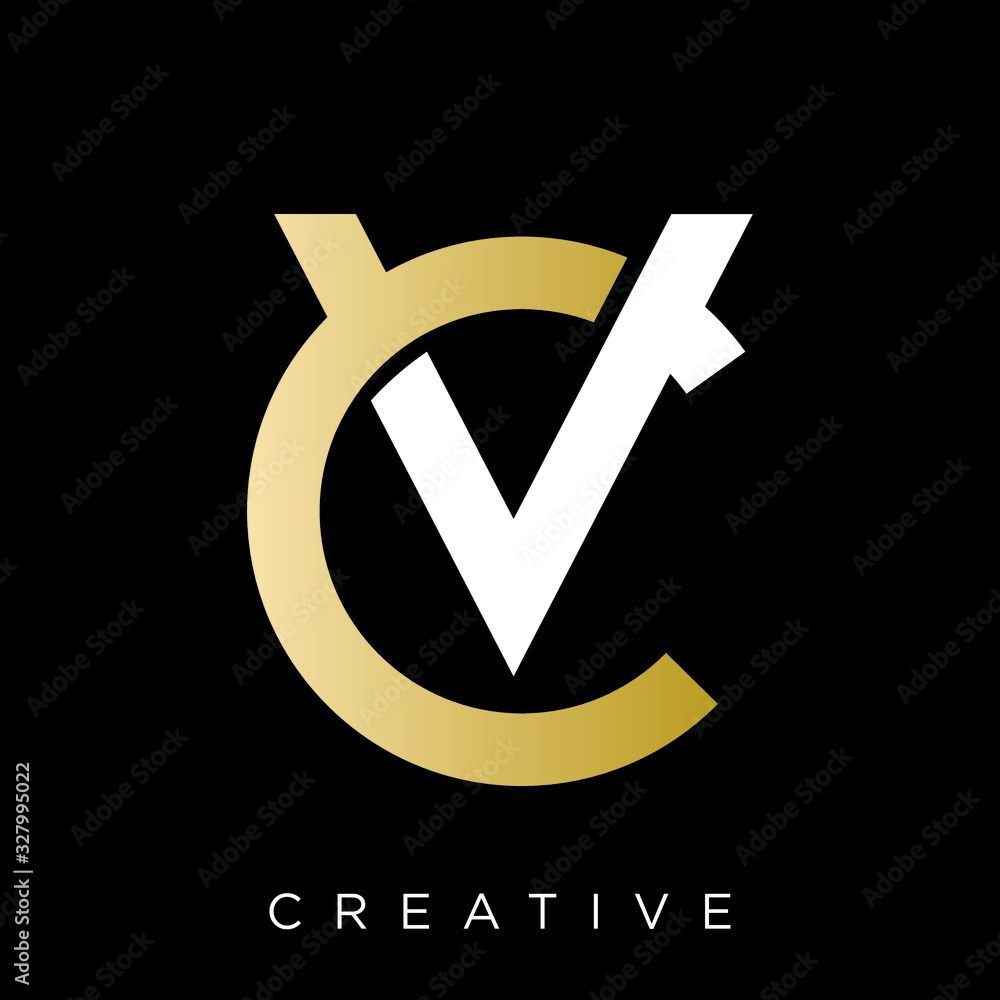 cv logo design vector Stock Vector | Adobe Stock