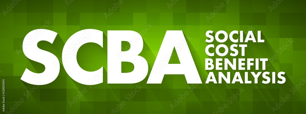 SCBA - Social Cost Benefit Analysis acronym, business concept ...
