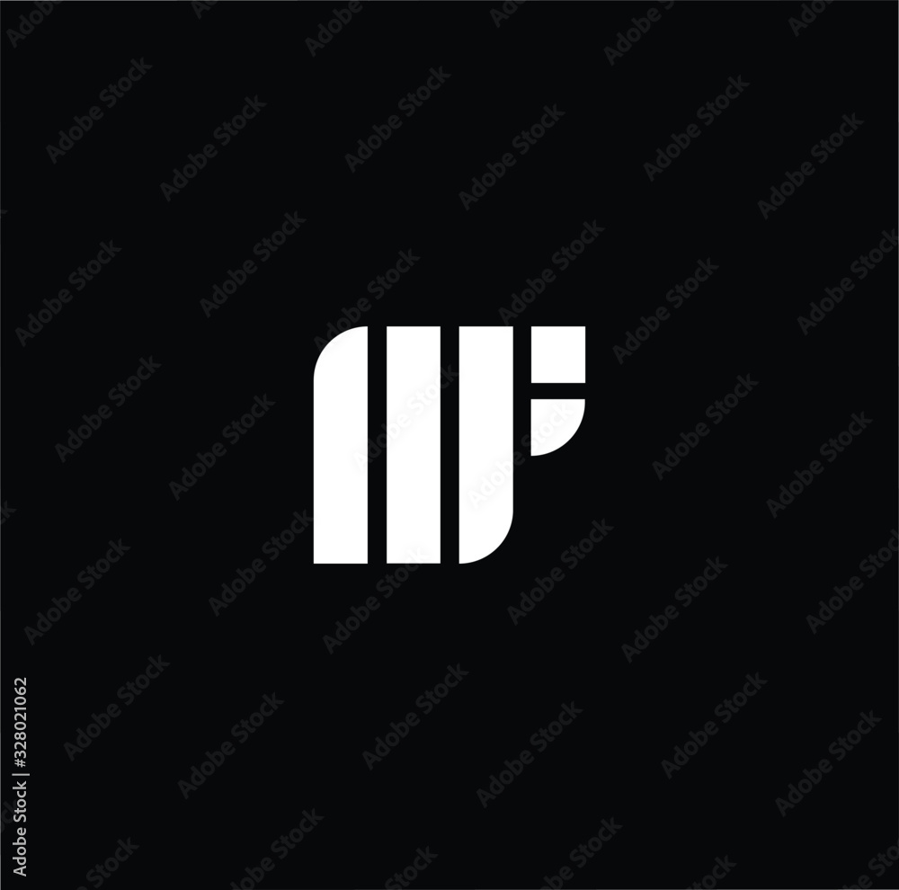 Initial based modern and minimal Logo. MF FM letter trendy fonts ...