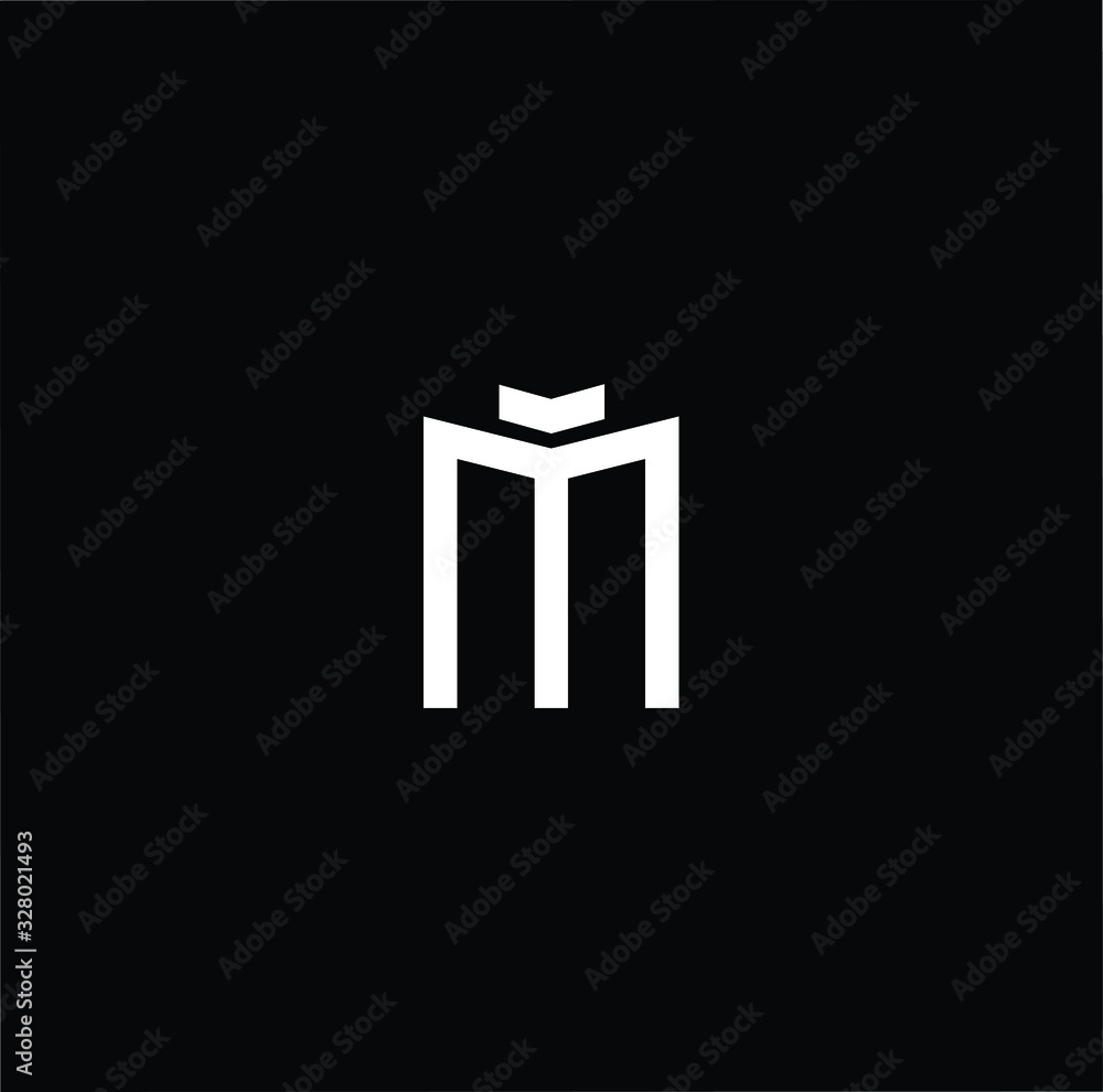 Initial based modern and minimal Logo. M MT TM letter trendy fonts ...