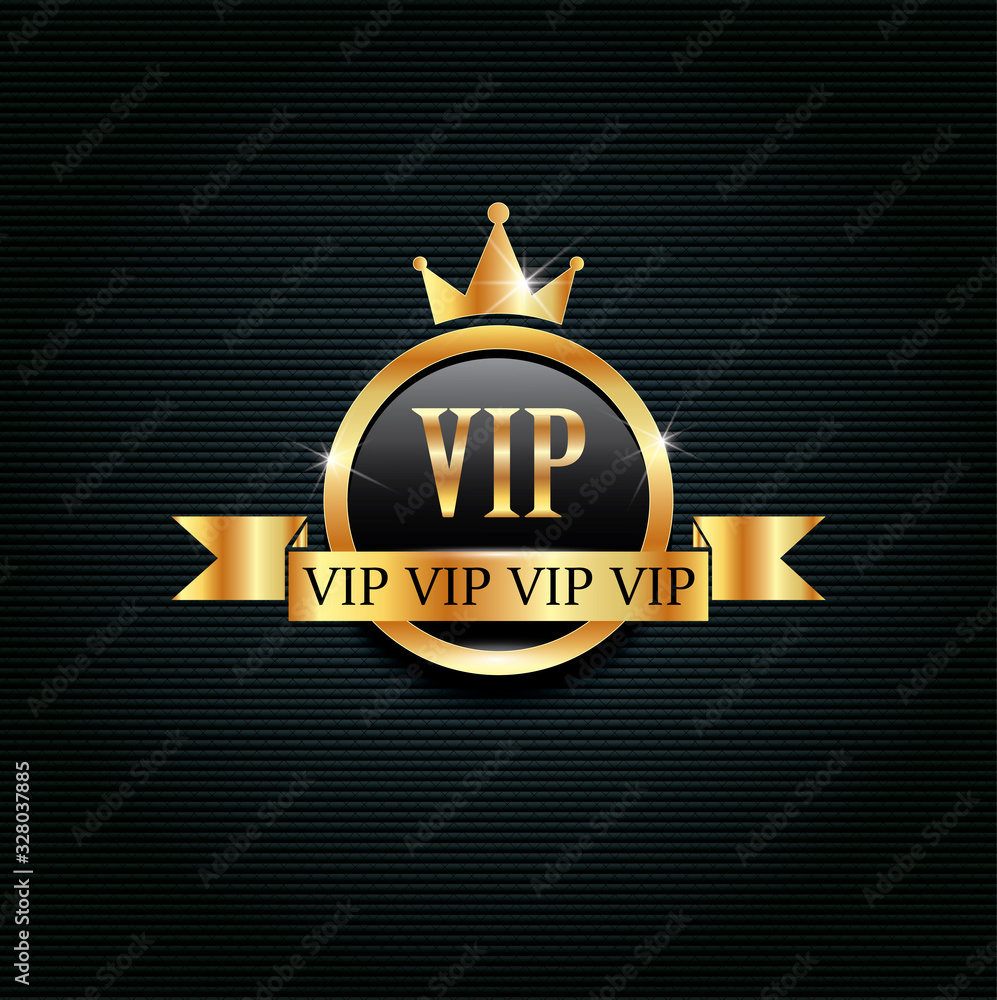 Luxury VIP invitation design template. Vector golden ring with ribbon ...