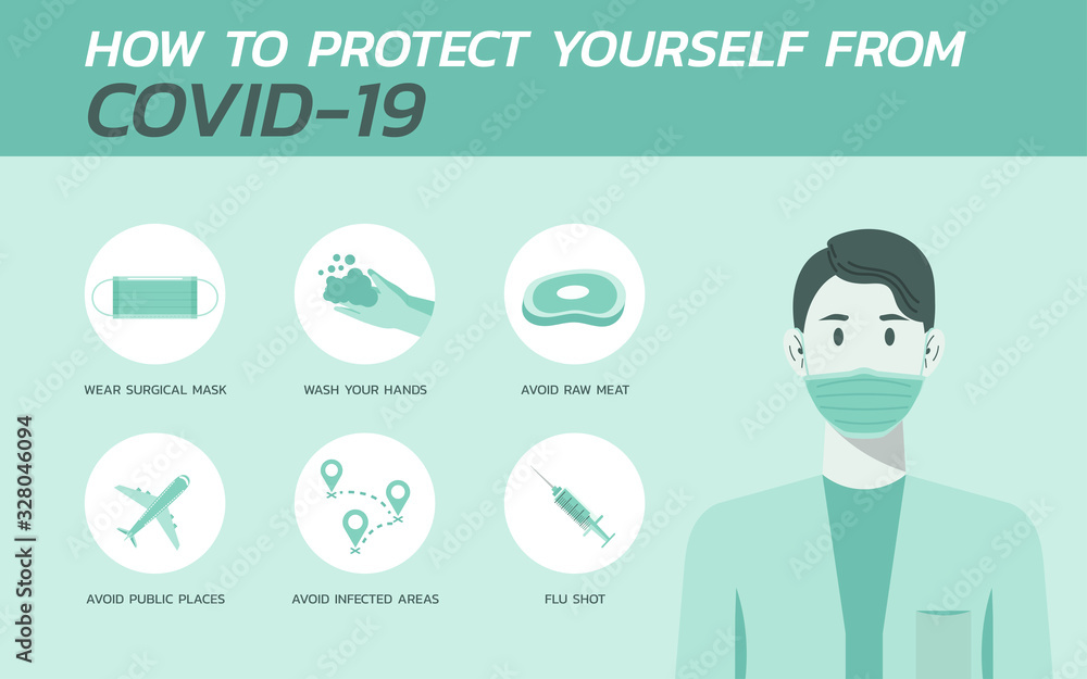 five flu prevention tips infographic, healthcare and medical about ...