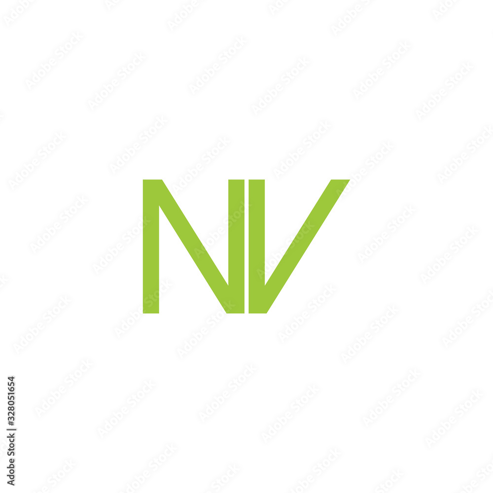 Initial letter nv logo or vn logo vector design template Stock Vector ...