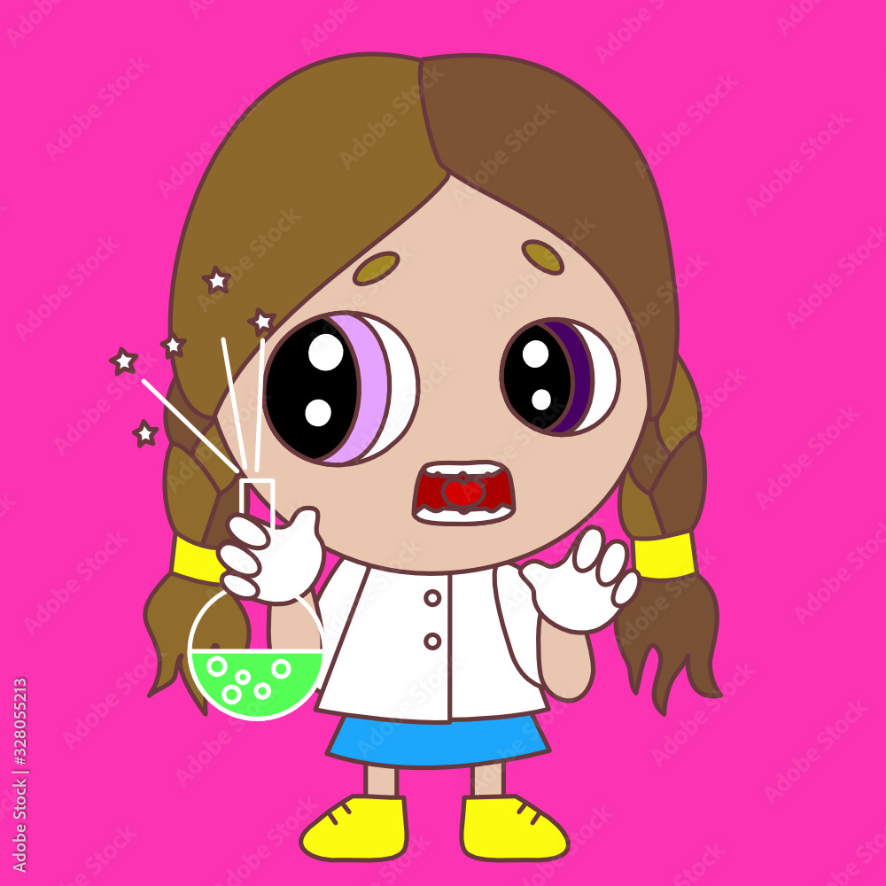 Mixing Chemicals Cartoon