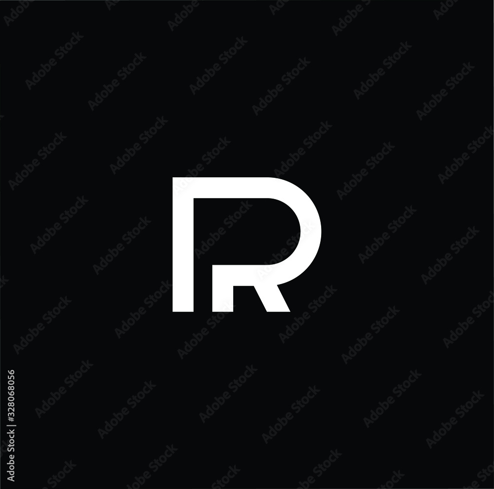 Initial based modern and minimal Logo. R RP PR letter trendy fonts ...