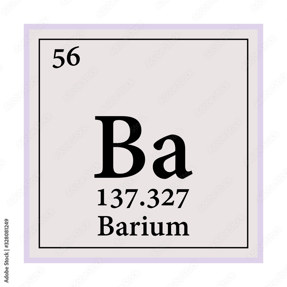 Barium Periodic Table of the Elements Vector illustration eps 10. Stock ...