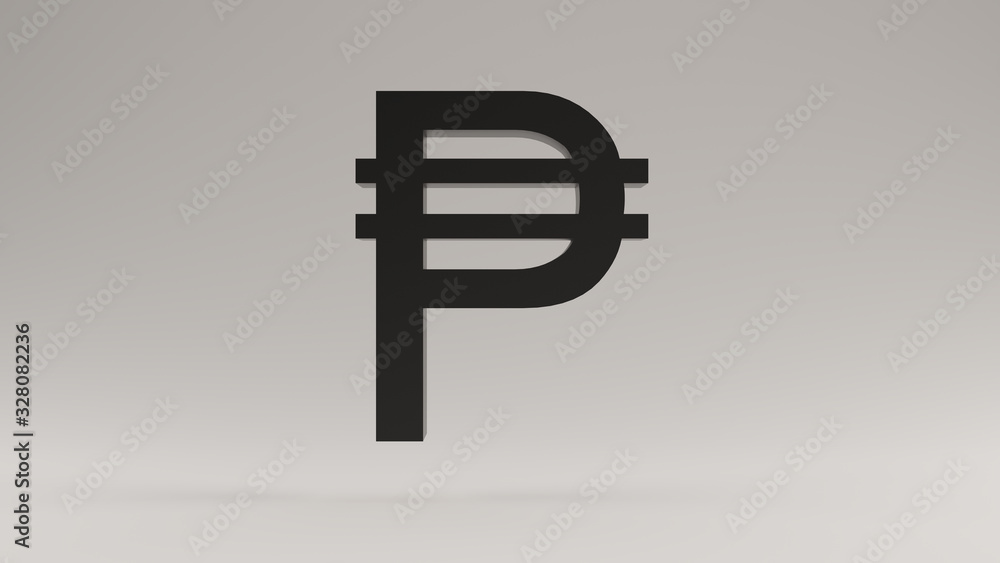 Black Philippine Peso Sign Stock Illustration | Adobe Stock