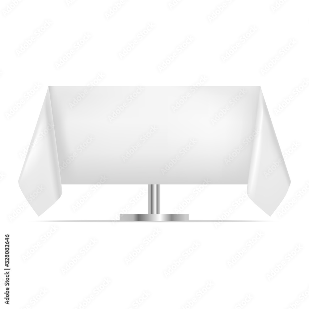 Realistic Detailed 3d Blank Restaurant Table Template Mockup. Vector ...