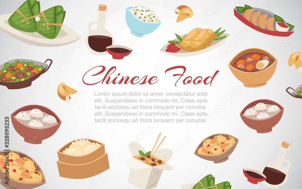 Chinese Food Cartoon