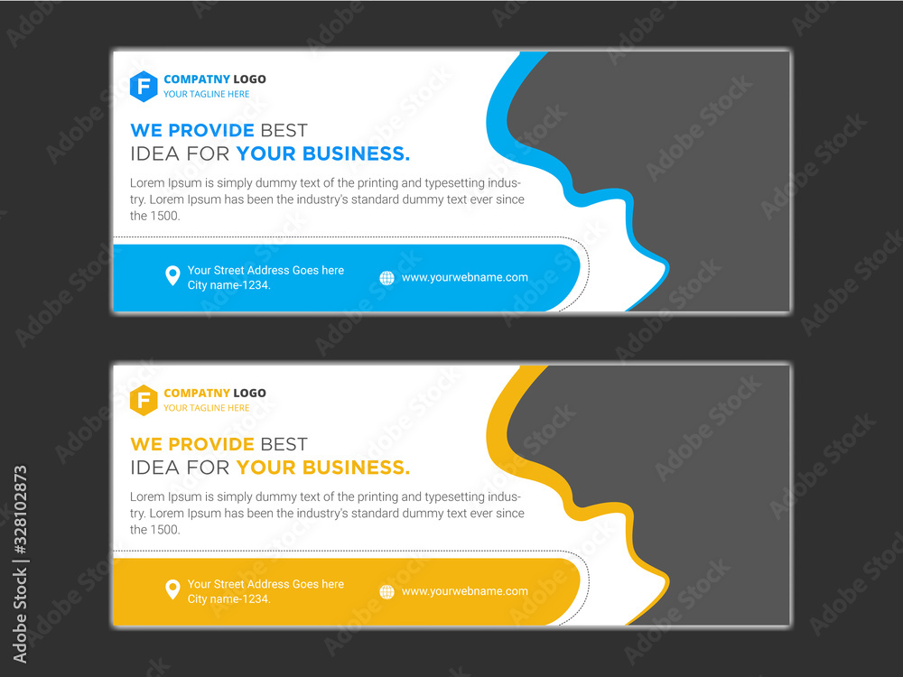 Facebook cover and social media poster design. Stock Vector | Adobe Stock
