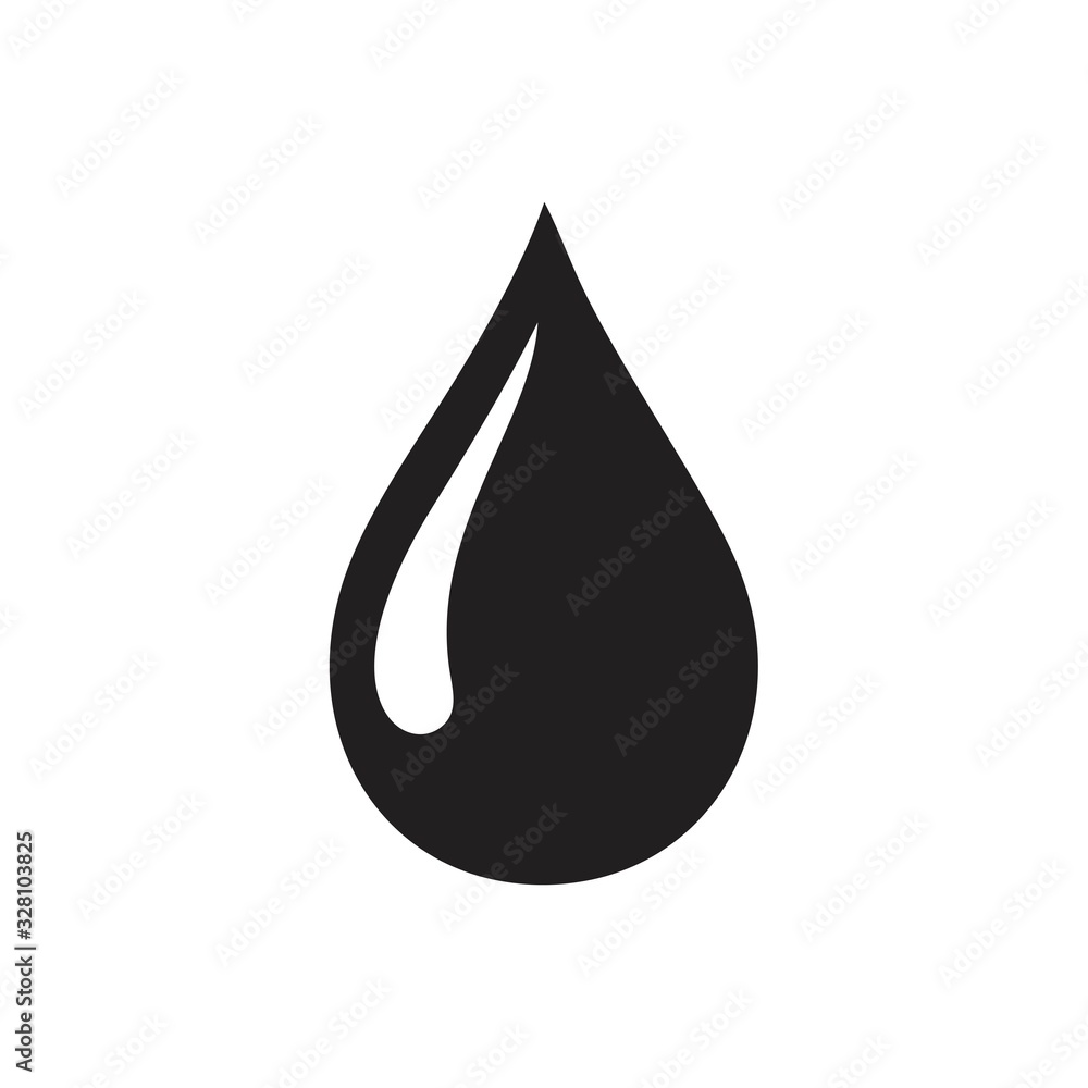 Black drop icon template black color editable. Black drop icon symbol ...
