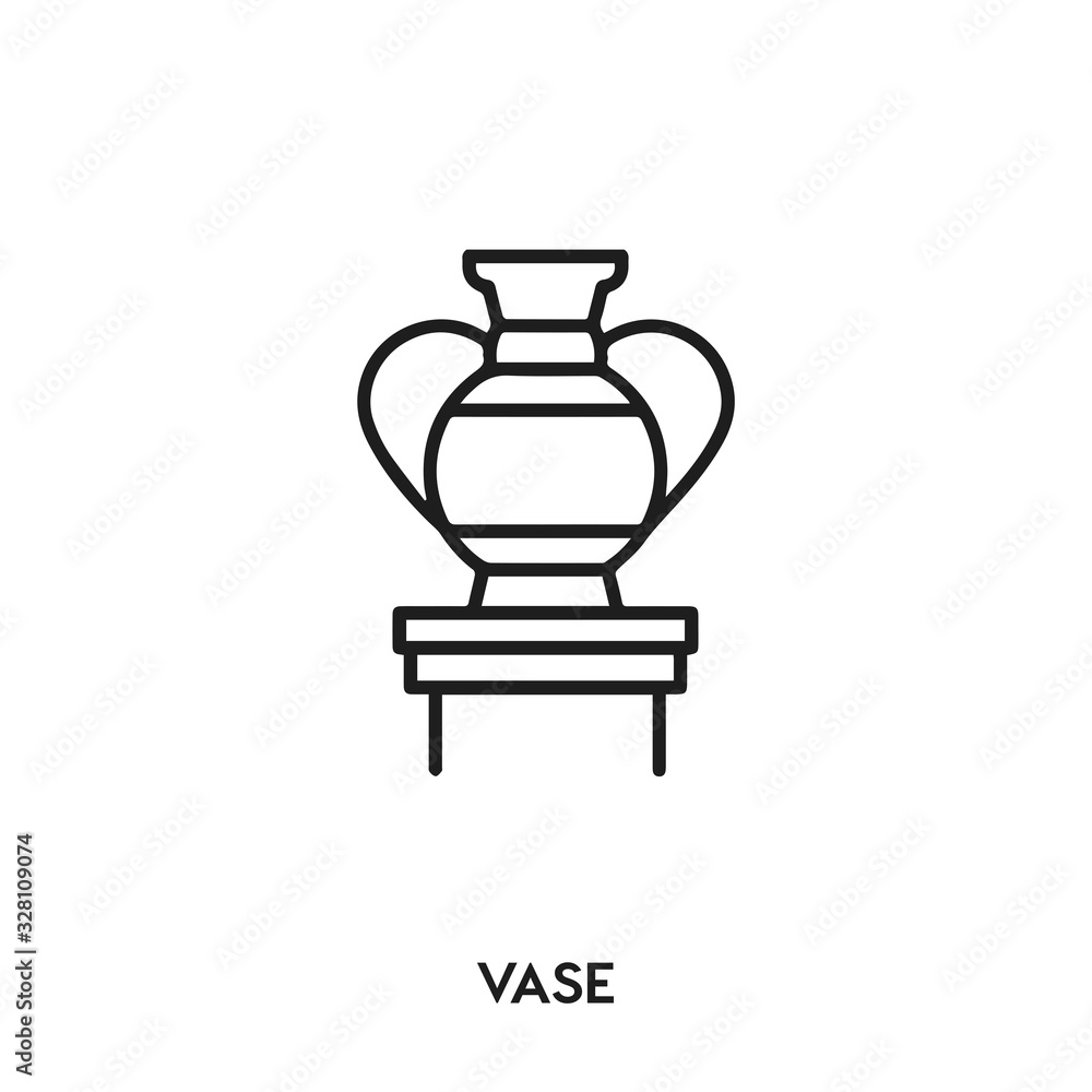 vase vector line icon. Simple element illustration. vase icon for your ...