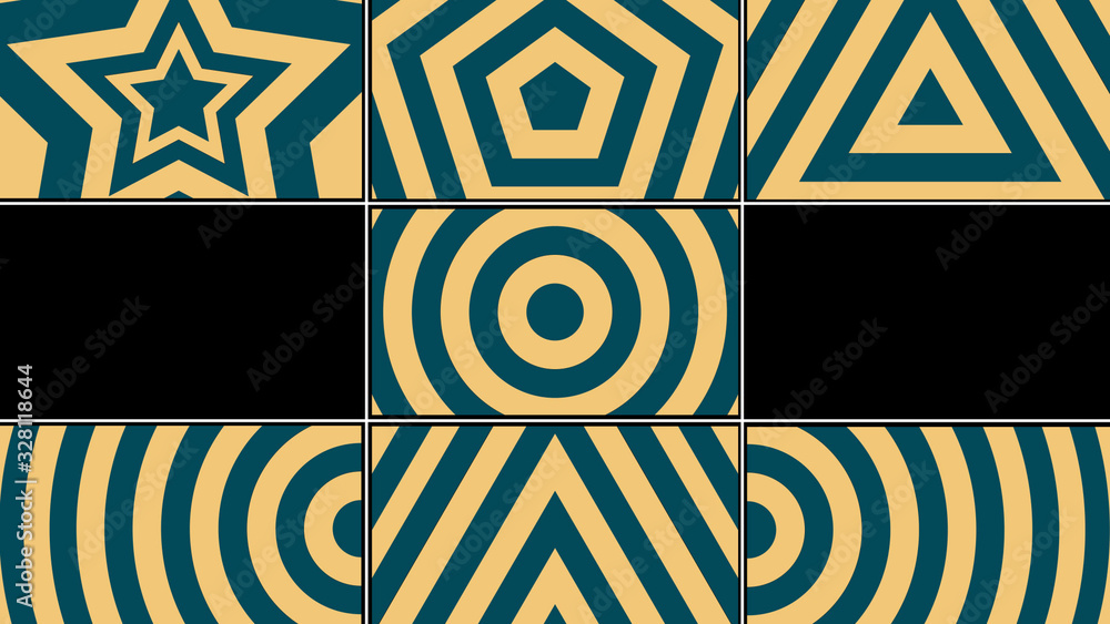 Spiral and Geometric Shapes Transition Stock Template | Adobe Stock