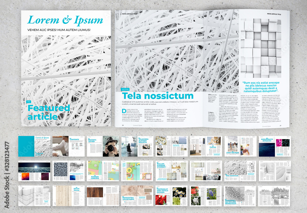 Art and Culture Innovative Magazine Layout Stock Template | Adobe Stock