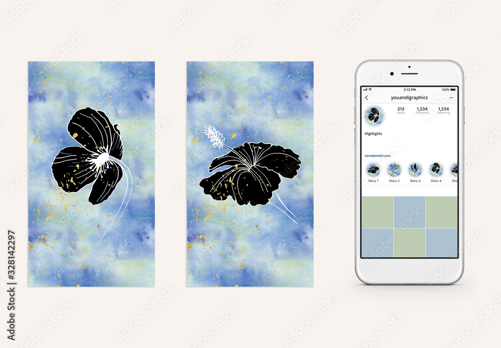 Floral Highlight Effect Layouts Stock Template | Adobe Stock
