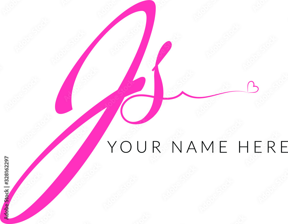 signature logo with initials js Stock Vector | Adobe Stock