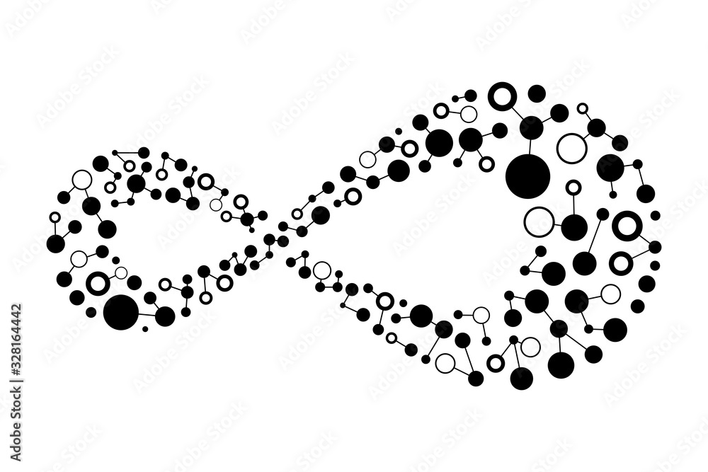 infinity sign created by molecules. Stock Vector | Adobe Stock